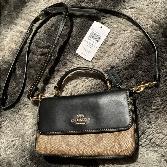 Coach | Bags | Signature Black Mini Josie Top Handle Corssbody Bag ...